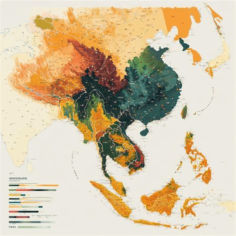 Map Infographic Showing Population Density By Region Premium Ai
