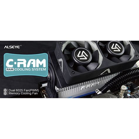alseye ram cooler pc fan ddr memory cooler with dual 60mm fan pwm 1500