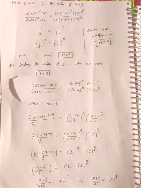 [solved] f 8 given the following reaction and experimental data at
