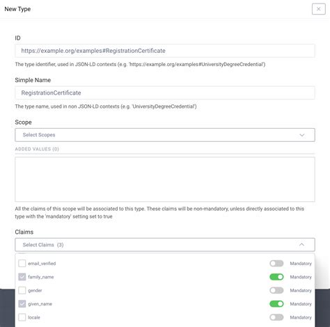 issue a verifiable credential curity identity server
