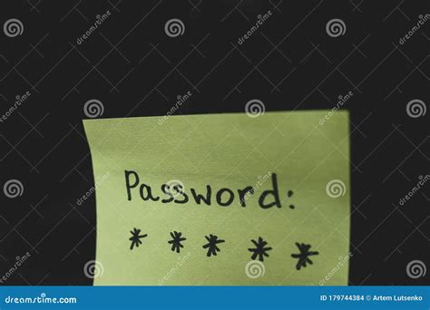 Secret Password Written On Paper Note On Background Login Access