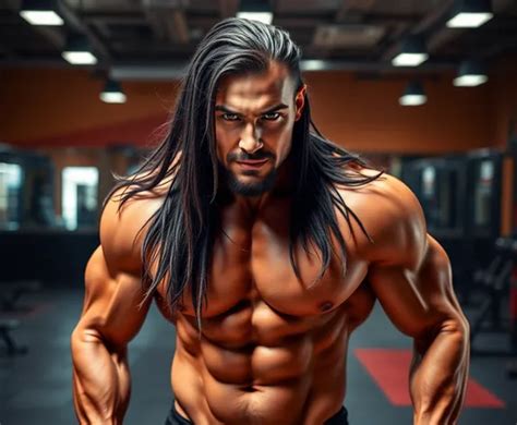 Muscle Man Long Hair Image Free Ai Generator Makepix