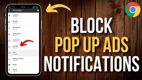 How To Block Pop Up Ads And Notifications On Google Chrome Android Quick Tutorial YouTube