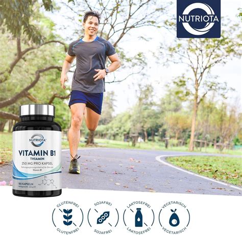 Vitamin B1 Thiamine High Dose 250 Mg Capsules 180 Vegan Friendly