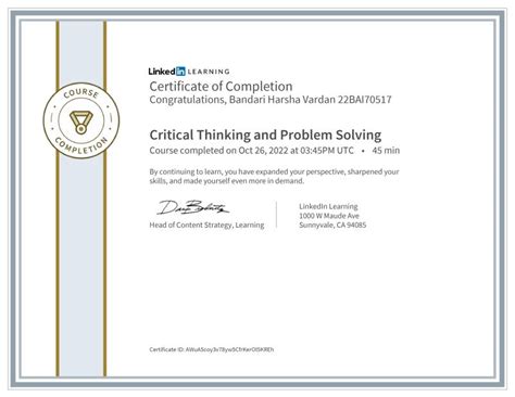 Harshavardan Bandari On Linkedin Criticalthinking Problemsolving