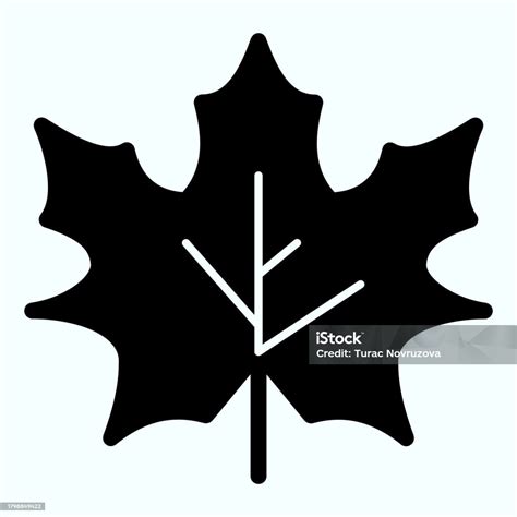 단풍잎 단색 아이콘입니다 캐나다 숲 나무는 모양 표지판을 나뭇잎으로 나뭇잎을 만듭니다 가을 시즌 벡터 디자인 개념 흰색 사용에 대한 글리프 스타일 픽토그램 및 앱 Eps