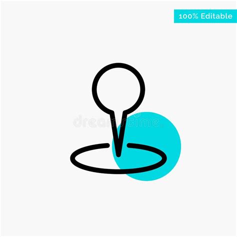 Location Map Marker Pin Turquoise Highlight Circle Point Vector Icon Stock Vector