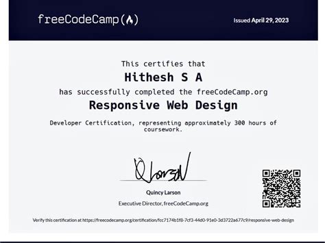 hithesh s a on linkedin webdevelopment coding freecodecamp