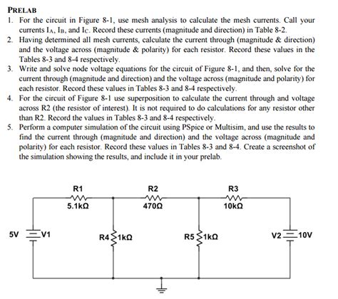 Solved For The Circuit In Figure 8 1 Use Mesh Analysis To