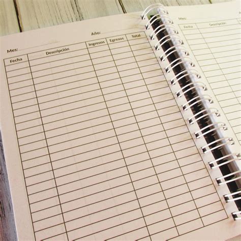 Cuaderno De Contabilidad Para Negocio En A5