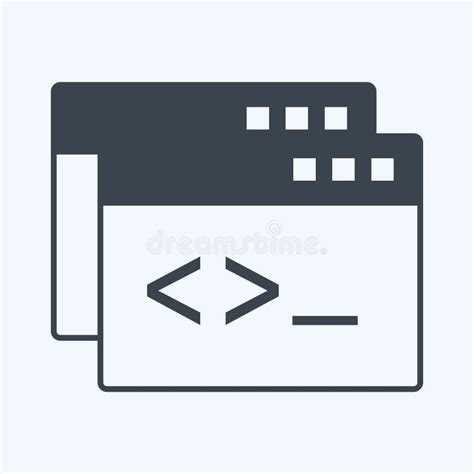 Icon Custom Coding Suitable For Programming Symbol Glyph Style