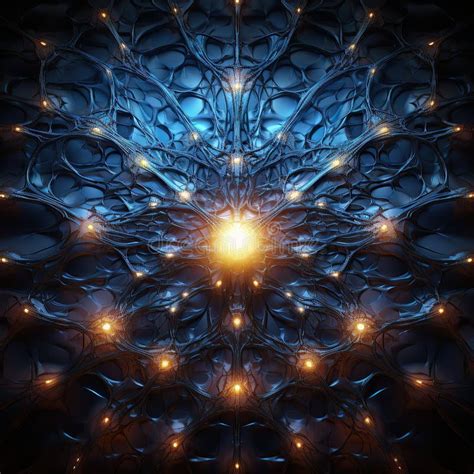 Neural Networks That Becomes Denser Stock Illustration Illustration Of Information Cell