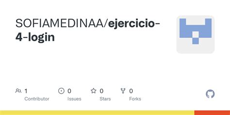 Github Sofiamedinaa Ejercicio Login