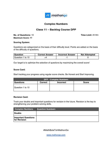 Pdf Question Dpp 1 Complex Numbers Pdf Complex Analysis