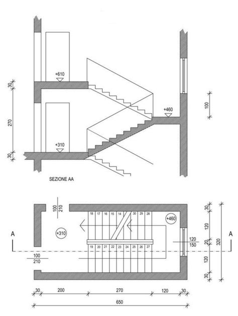 Staircase Design Architecture Drawing
