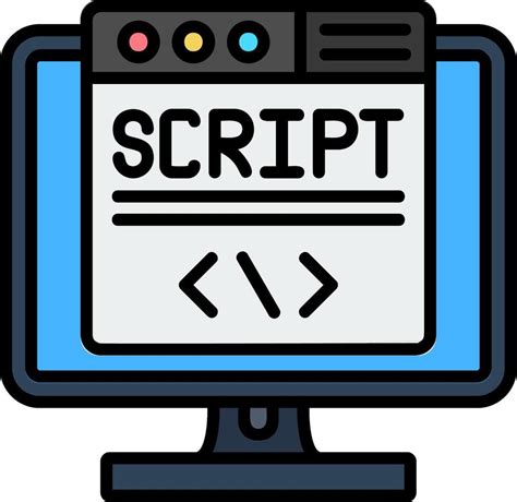 Script Line Filled Icon 53801091 Vector Art At Vecteezy