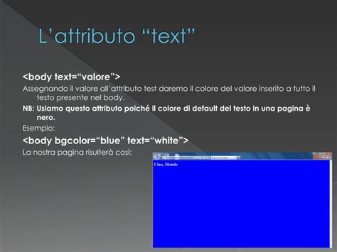 html e css prima lezione ppt