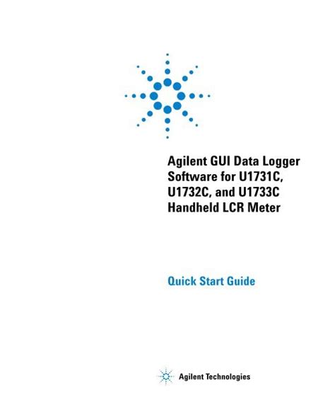 Agilent GUI Data Logger Software For U1731C U1732C And