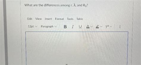 Solved What are the differences among r λ and R Chegg com