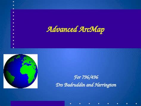 Pptx Advanced Arcmap Dokumentips