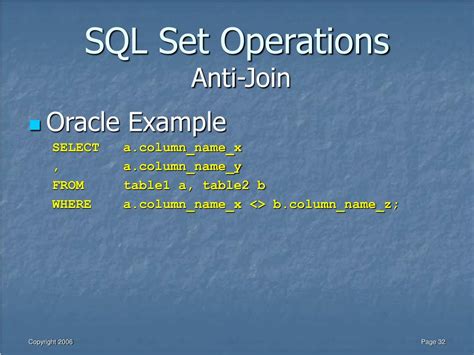 Ppt Sql Set Operators Oracle And Ansi Standard Sql Powerpoint