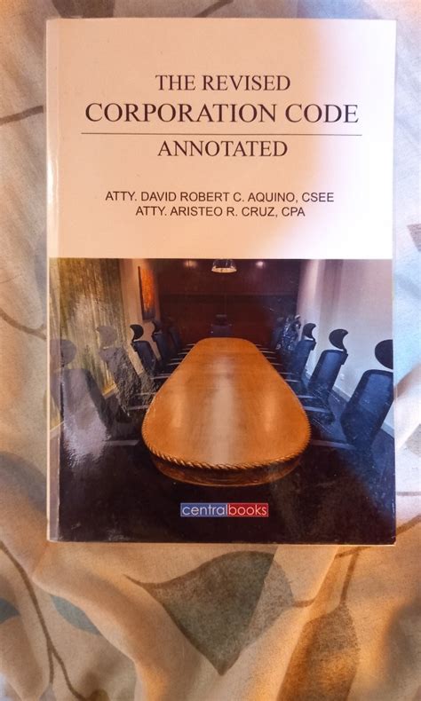 The Revised Corporation Code Hobbies And Toys Books And Magazines Travel