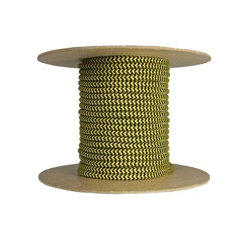 Текстилен електрически кабел 2х0,75 жълто-черен - eMAG.bg