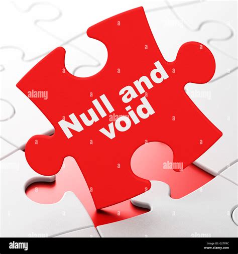 Law Concept Null And Void On Puzzle Background Stock Photo Alamy