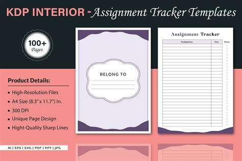 Assignment Trackers Graphic By Finer Designers · Creative Fabrica