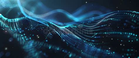 Blue Glowing Plexus Lines On Black Abstract Background Ai Generated Stock Illustration