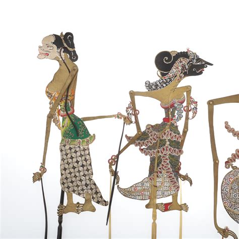 Images For 2849216 THREE JAVANESE WAYANG PURWA SHADOW PUPPETS EARLY 19TH CENTURY Auctionet