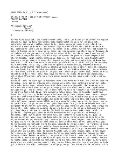 Matar Dattijo Compt 1 Pdf