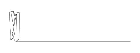 하나의 연속적인 선 그리기에 나무 빨래집게 핀과 페그가 있는 빨랫줄은 사진 앨범과 세탁 웹 디자인 컨셉을 위한 다양한 형태를 단순한 선형 스타일로 만듭니다 편집 가능한 획