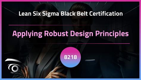 Applying Robust Design Principles Lean Six Sigma Black Belt