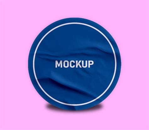 Premium Psd Round Sticker Mockup Design Psd Template