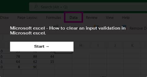 Microsoft Excel How To Clear An Input Validation In Microsoft Excel