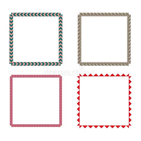 Square Frame Icon Border Layout Symbol Vector Edge Graphic Red