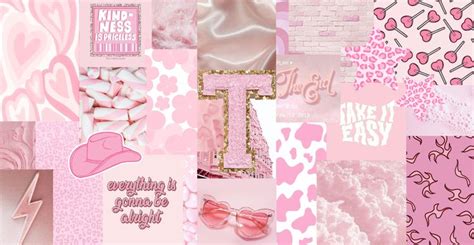 Light Pink Preppy Letter T Macbook Wallpaper