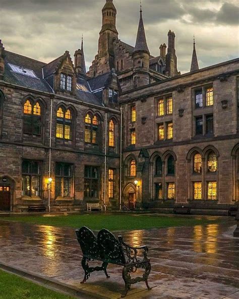 Universidad De Glasgow Escocia Terkedilmiş Kaleler Kaleler Mimari