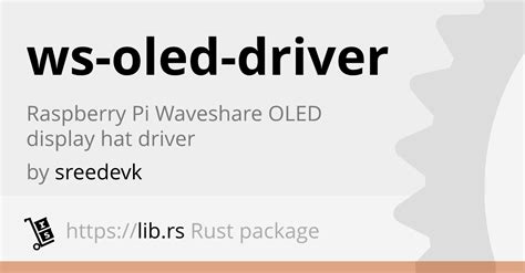 Ws Oled Driver Rust HW Library Lib Rs
