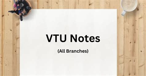 Vtu Notes Download Free Notes For All Semesters