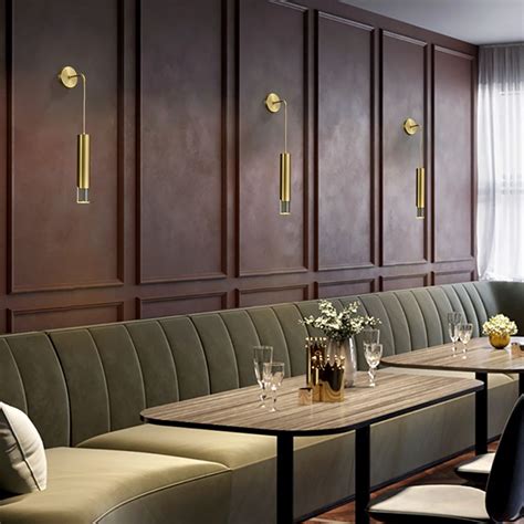 Modern Armed Wall Sconce 1 Light Brass Wall Light Indoor Wall Lighting