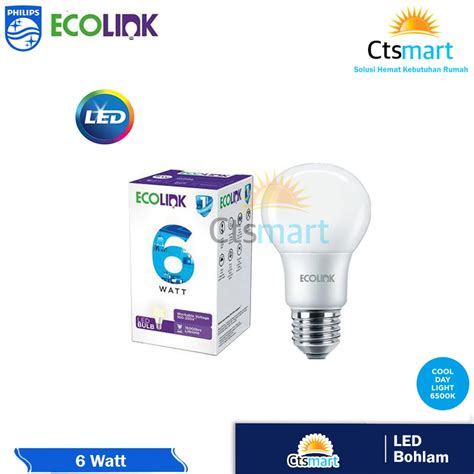 Jual Led Ecolink 6 Watt 6watt 6 W 6w Putih Cool Day Light Shopee Indonesia