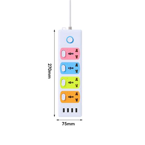 Kingston Universal Socket 2 2 Meter Socket Plug Extension Cord Socket Plug Power Strip With 8
