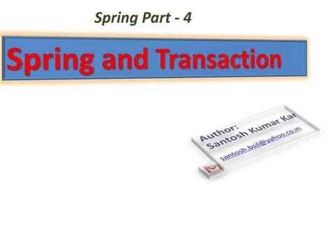 spring transactional explained ppt