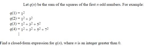 Solved Let Q N Be The Sum Of The Squares Of The Firm N Odd Chegg