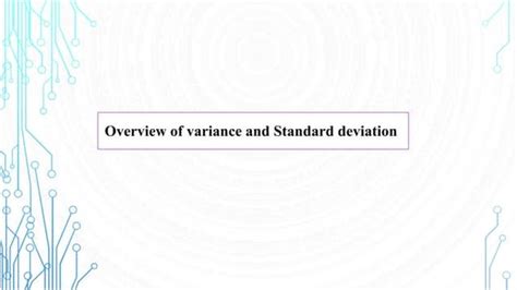 Variance And Standard Deviation Ppt