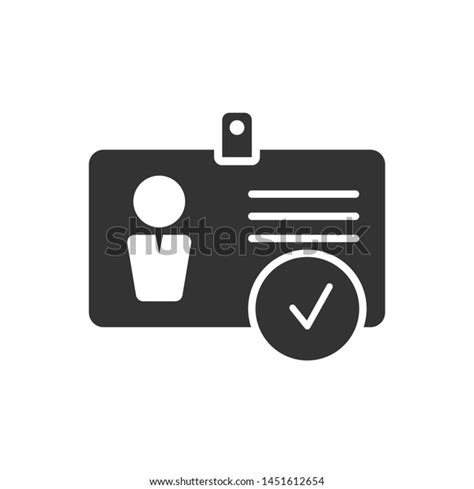 Id Card Check Mark Vector Icon Stock Vector Royalty Free 1451612654 Shutterstock