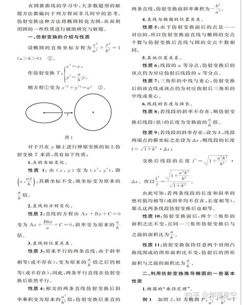 用仿射变换研究椭圆 知乎