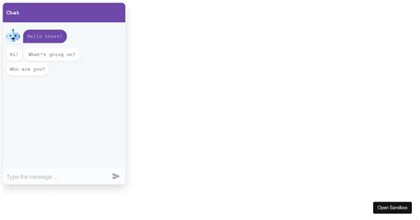 React Simple Chatbot Examples Codesandbox